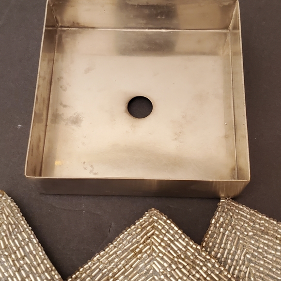 unbranded | Dining | Silver Beaded Coasters 6 Bling Barware Bunko ...